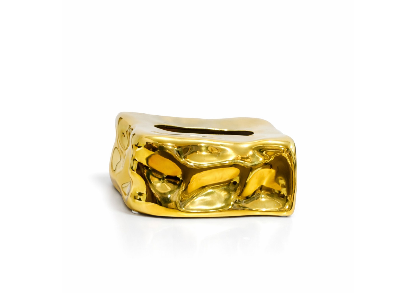 GOLD CERAMIC TISSUE BOX – MODERN HOME DECOR FOR LIVING & DINING ROOM ...