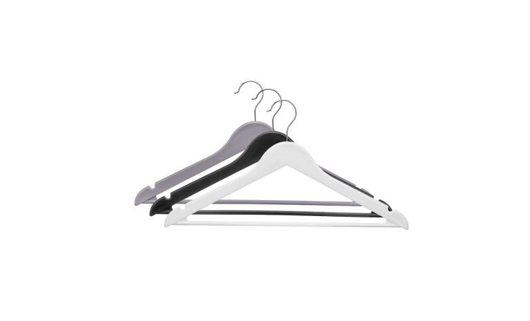 HANGERS SET OF 3 – PLASTIC HANGERS SET – CLOTHES, COAT & SUIT HANGERS ...