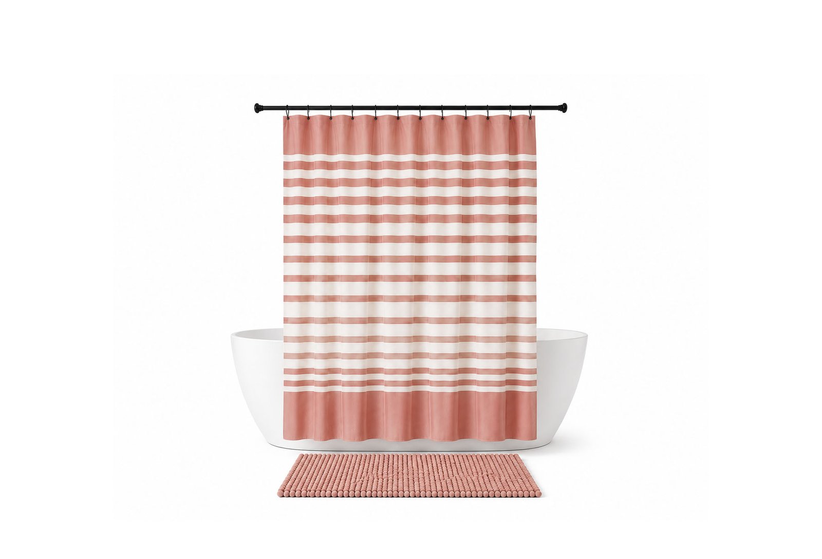 SHOWER CURTAIN & SOFT BATH MAT SET - Homedash
